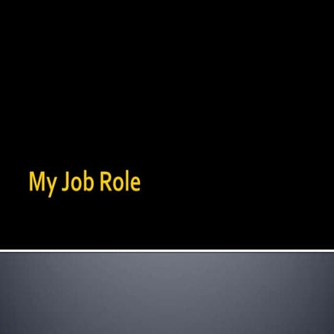 My job role | PPTX
