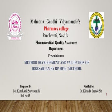 Journal Club Presentation Pharmacy Analytical method development and ...