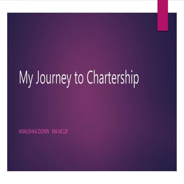My journey to Chartership | PPT