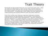 Trait theories personality theories | PPT