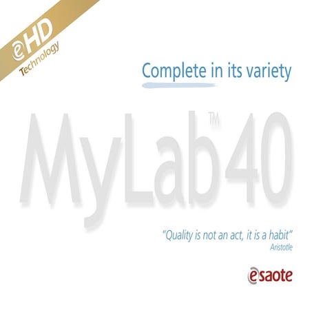 Ultrazvočni aparat Esaote MyLab40 eHD | PPT