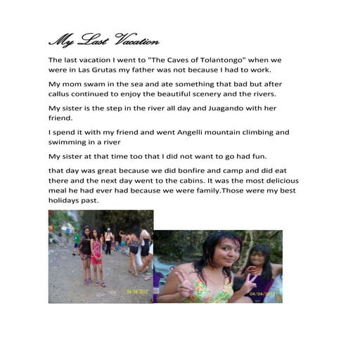 My last vacation | DOCX