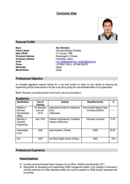 Sample Resume for OJT | DOCX | Resume Writing and Advice | Job Search