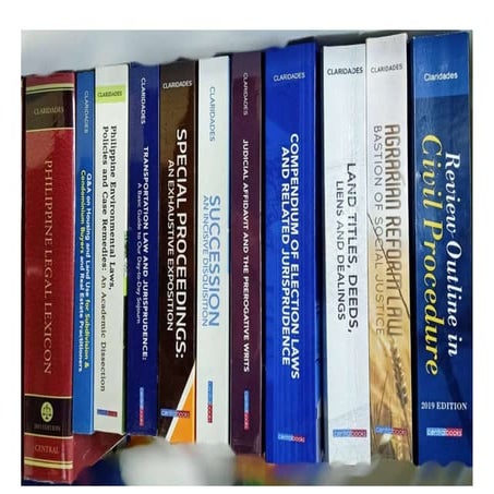 Law Books Authored by Atty. Alvin Claridades as of August 2019 | DOCX