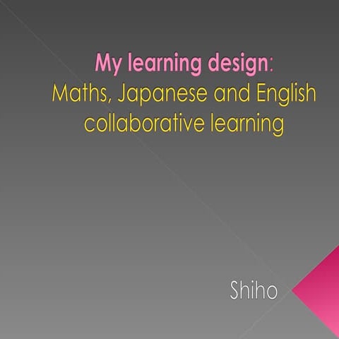 My Learning Design | PPT | Educational Assessment | Education