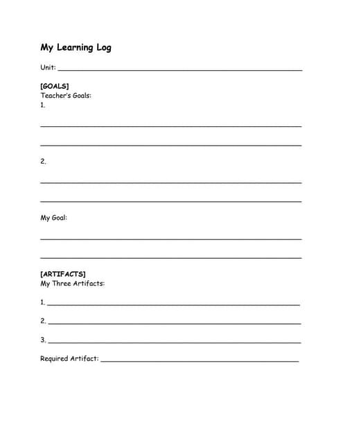 My Learning Log | PDF