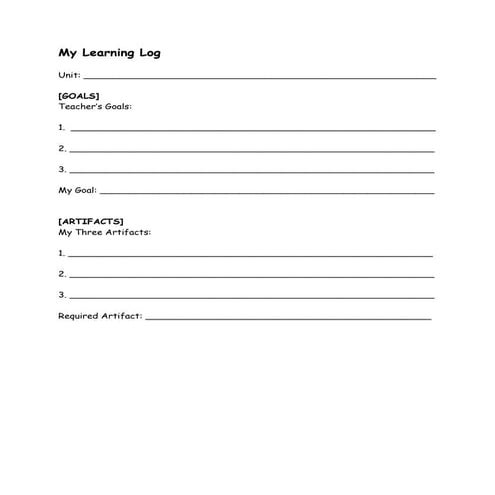 My Learning Log | PDF
