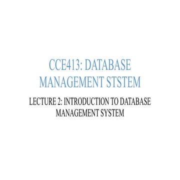 Introduction to Database Management Systems 2 | PDF