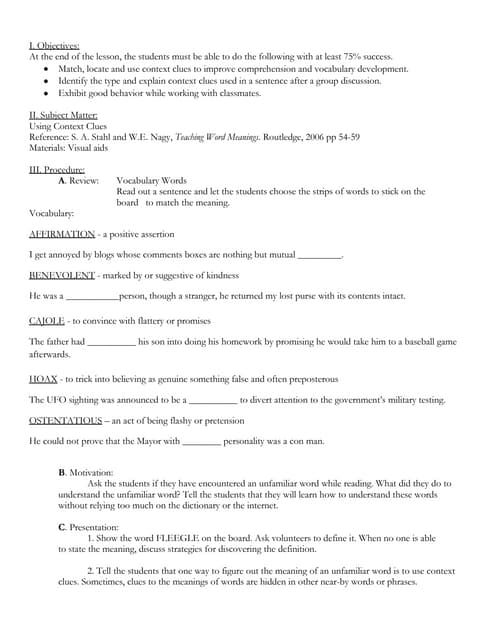 Using context clues | PPT