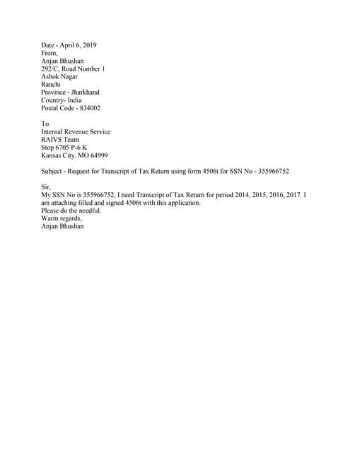 4506t USPS electronic-return-receipt 21st october | PDF