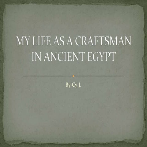 A day in the life of an egyptian | PPTX