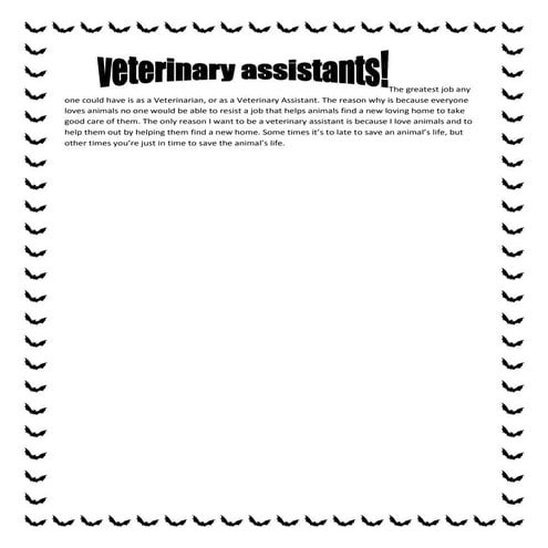 My life as a vet assistant | PDF