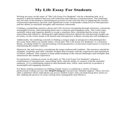My Life Essay For Students.pdf