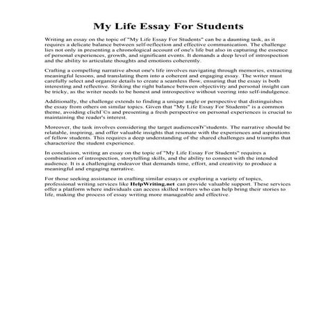 My Life Essay For Students.pdf