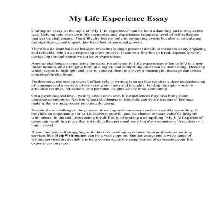 My Life Experience Essay.pdf