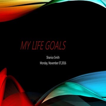 Goals In Our Life | PPTX