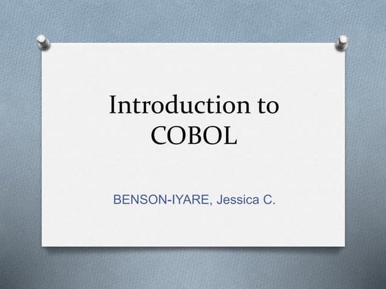 COBOL Foundation 2 | PPT | Programming Languages | Computing