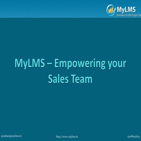 MyLMS– Empowering Your Sales Team | PPT | Cloud Computing | Internet