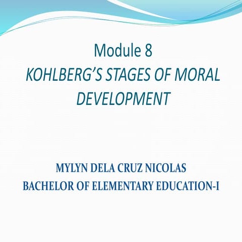 Kohlberg Theory of Moral Development | PPT