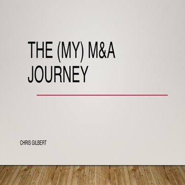 My Exit Journey by Chris Gilbert of Ubiquisys | PPT