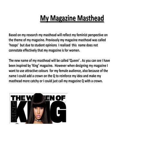 My masthead | PPT | Free Download
