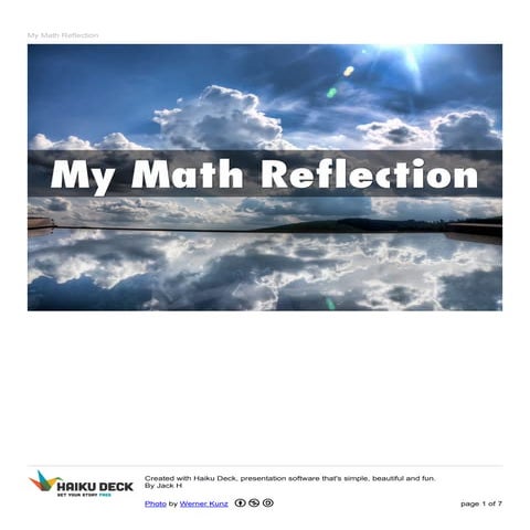 My Math Reflection | PDF