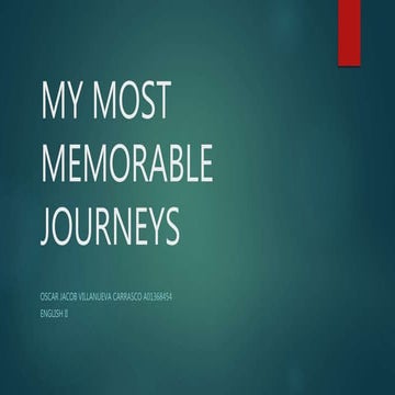 My most memorable journeys | PPTX