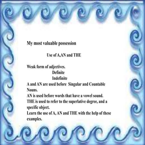 My most valuable possession. | PPT