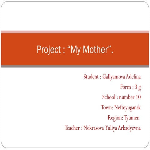 My mother. | PPT