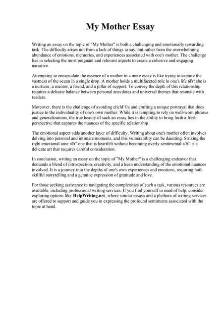 Essay Writing On My Mother.pdf