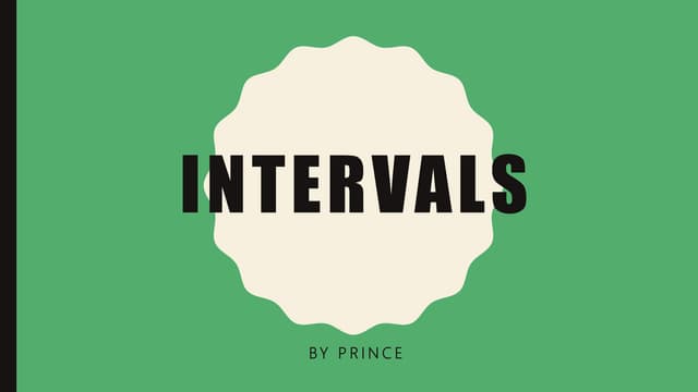 Intervals | PPTX
