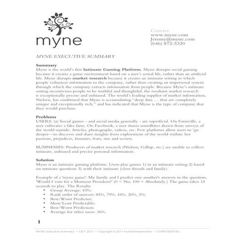 Myne Pitch Deck | PDF