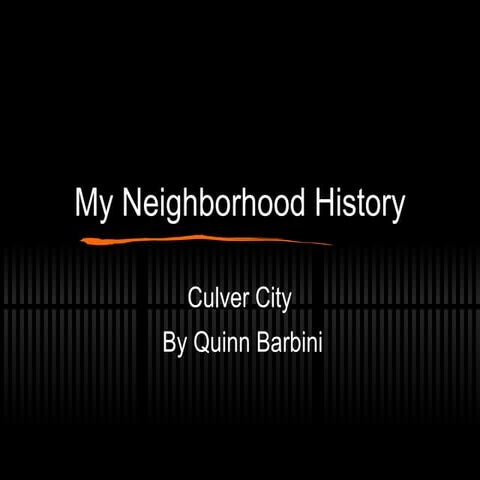 My Neighborhood Project | PPT