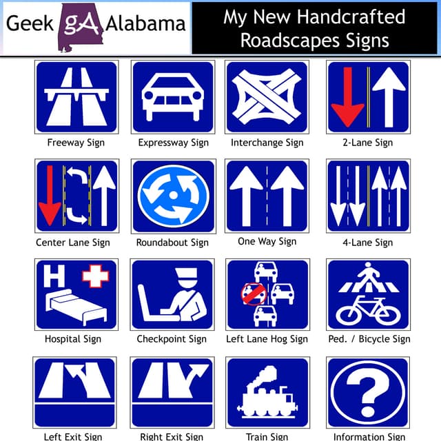 My New Handcrafted Roadscapes Signs