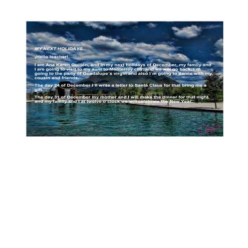 My next holidays | DOCX