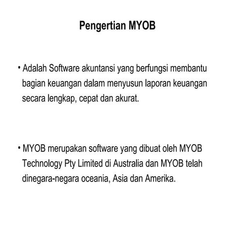 Modul myob step-by-step | PDF