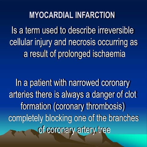 MYOCARDIAL INFARCTION slide presentation | PPTX