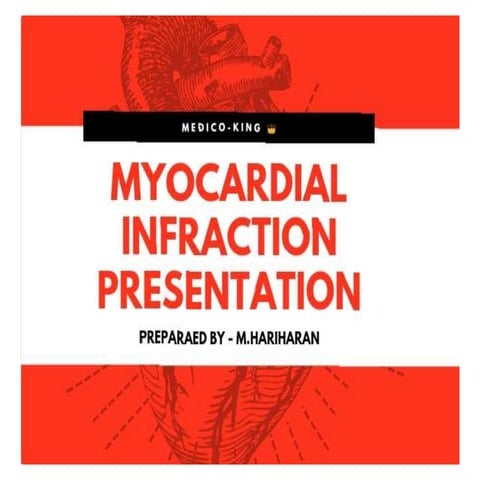Myocardial infraction pathophysiology | PPTX