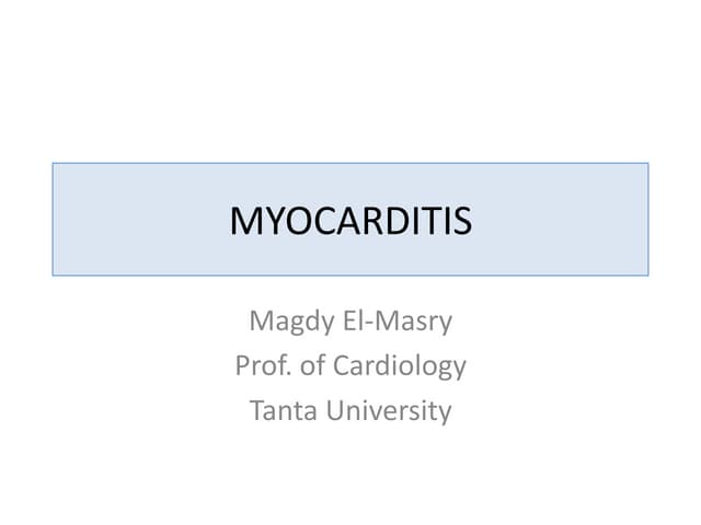 Myocarditis | PPTX