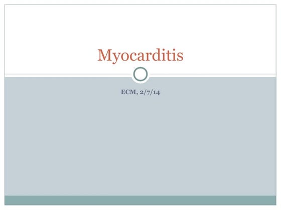 Myocarditis | PPT