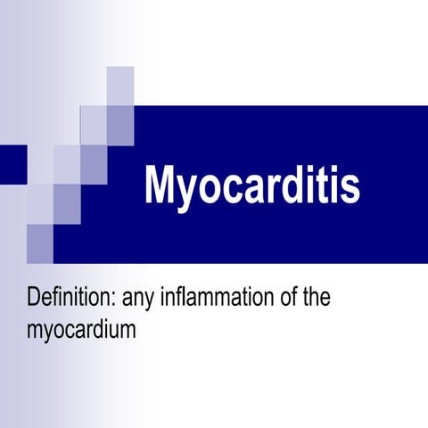 any inflammation of the myocardium -myocarditis | PPT