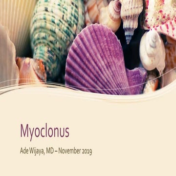 Myoclonus | PPTX