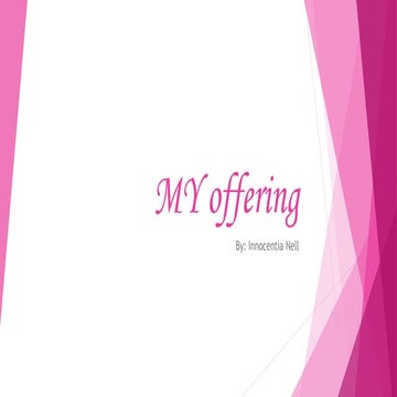 My offering | PPTX | Christianity | Religion & Spirituality