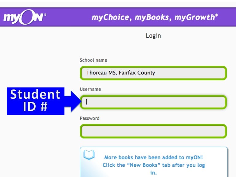 myOn Instructions