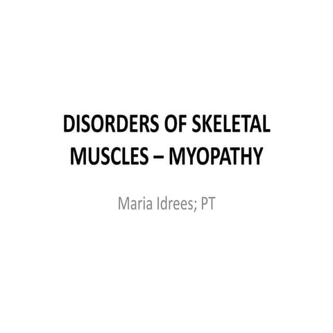 Myopathy | PPT