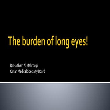 The burden of Myopia | PPTX