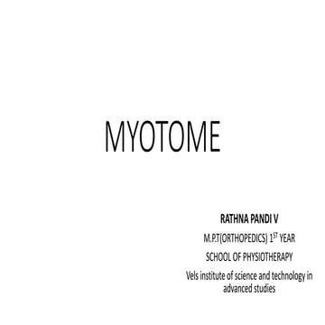 Myotome assessment for physiotherapy students | PPTX