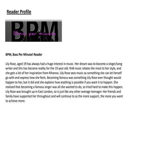 My own reader profile | PPT