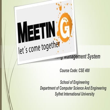 Meeting magement system | PPTX