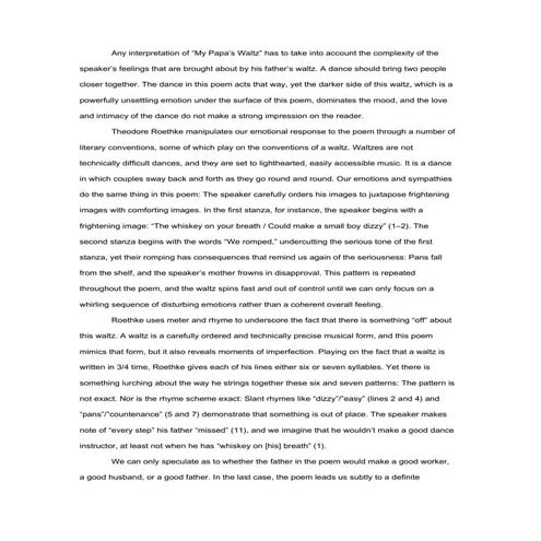 My papa's waltz new crit | PDF